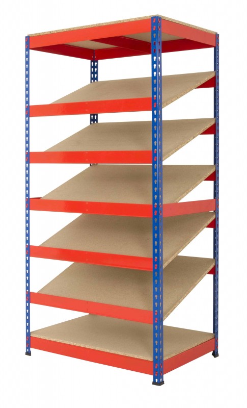 KanBan Shelving with 5 sloping shelves (RRKB01/MT) - Racking 365